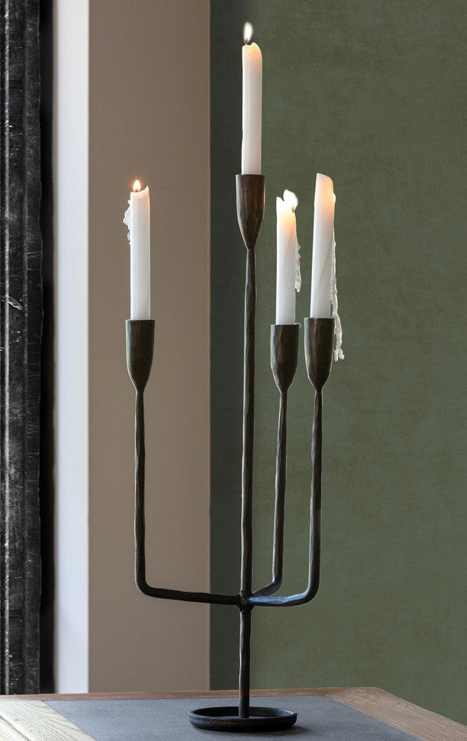 Primitive Iron Candelabra – The Rusty Flame Candle Co. & Home Mercantile